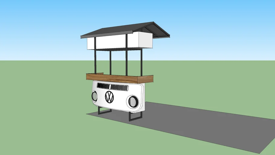 simple combi booth | 3D Warehouse