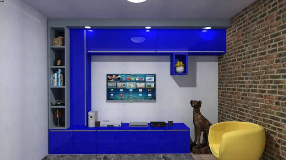 Estante Home Theater 3,60m Sala de Tv 50 Polegadas | 3D Warehouse