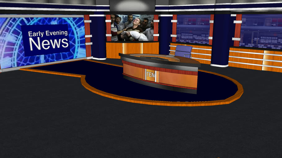 ITV Early Evening News Studio / ITV News at Ten Studio | 3D Warehouse