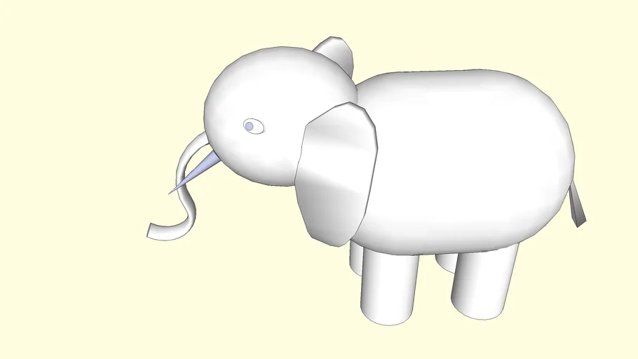 Monochrome elephant | 3D Warehouse