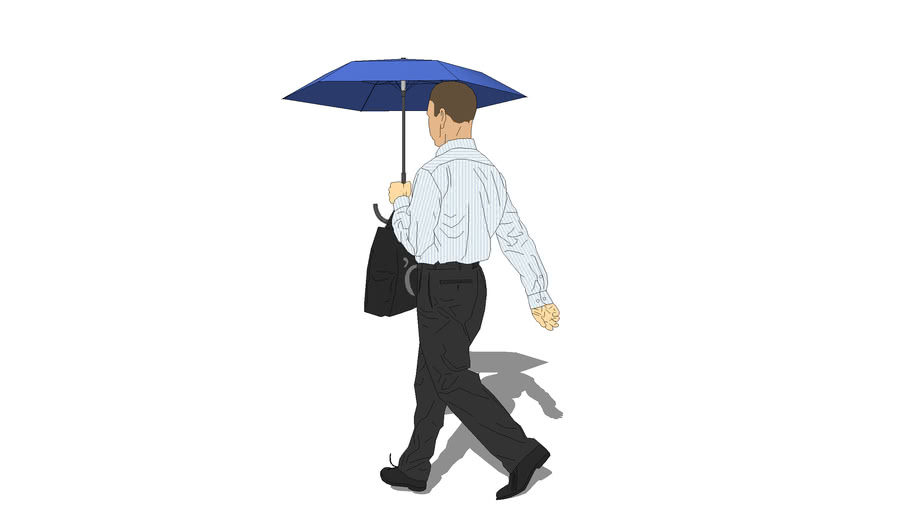 man with umbrella | 3D Warehouse
