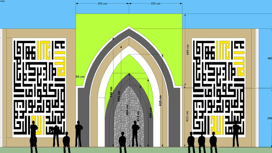 DESAIN INTERIOR DAN MIHRAB MASJID | 3D Warehouse