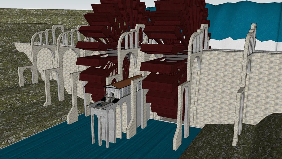 FANTASY ROMAN STYLE DAM WITH TEMPLE | 3D Warehouse