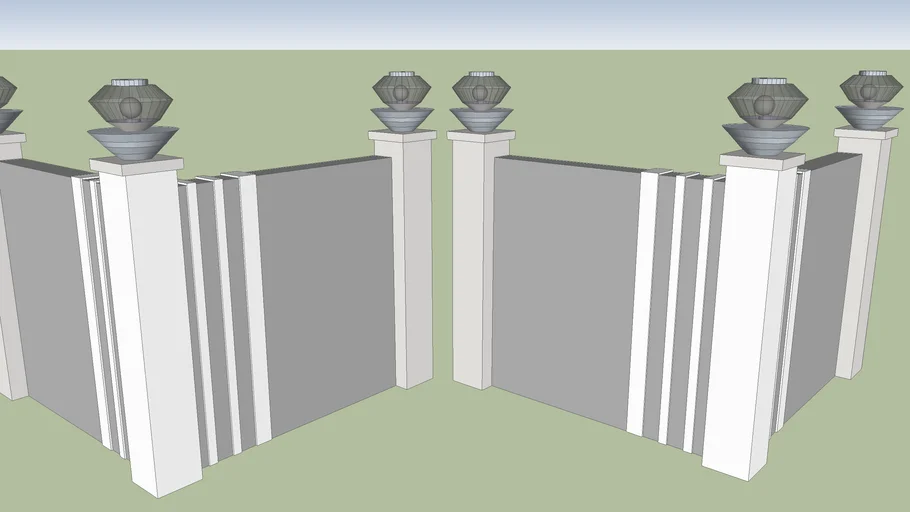 boundary wall | 3D Warehouse