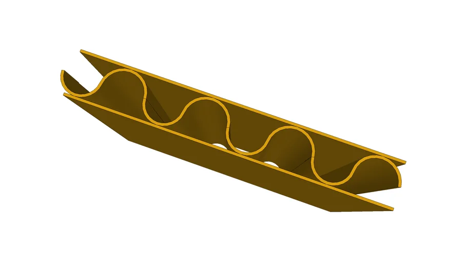 corrguated cardboard section | 3D Warehouse