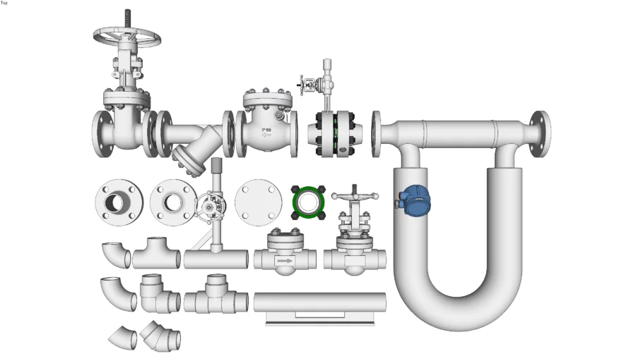 Piping - Pipe Fittings - 2' / Class 150 | 3D Warehouse