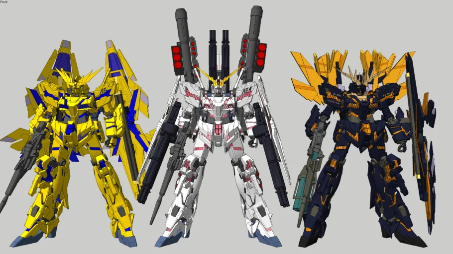 RX-0 Unicorn Gundam (Destroy Mode) | 3D Warehouse