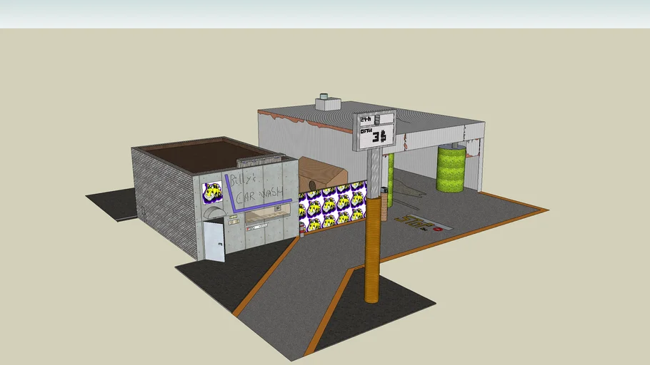 Lavadero de coches / Car Wash | 3D Warehouse