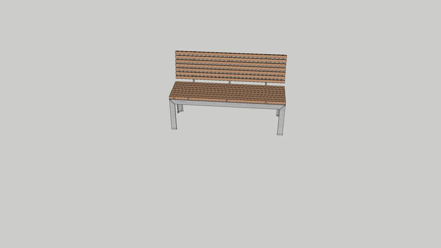 Extempore bench with backrest 135 | 3D Warehouse
