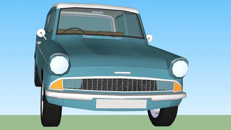 Flying Ford Anglia about to crash | 3D Warehouse