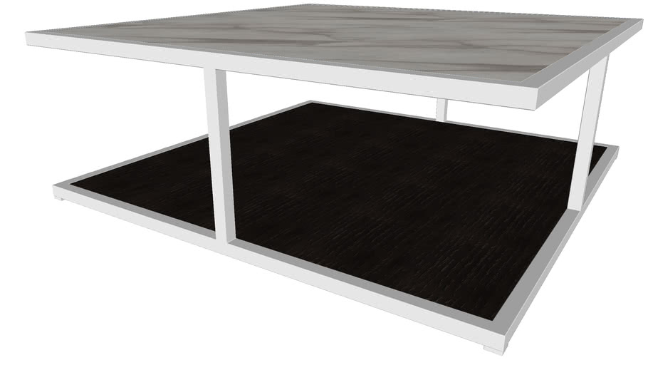 Ann Coffee Table White Marble by Modloft | 3D Warehouse