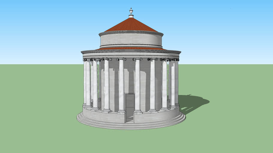 Ionic round temple, 20 columns. Plus internal structure | 3D Warehouse