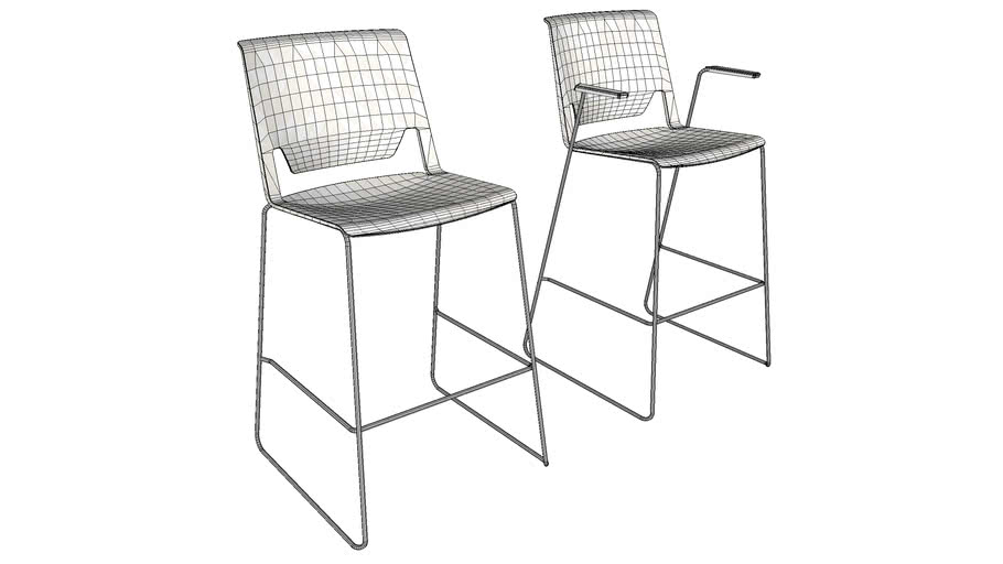 haworth very wire stool | 3D Warehouse