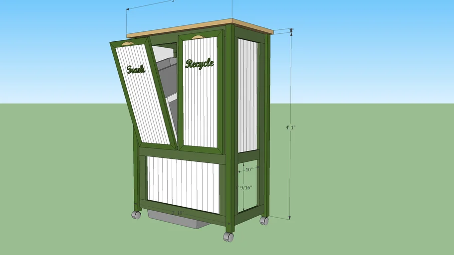 Trash Can and Liter Box Cabinet | 3D Warehouse