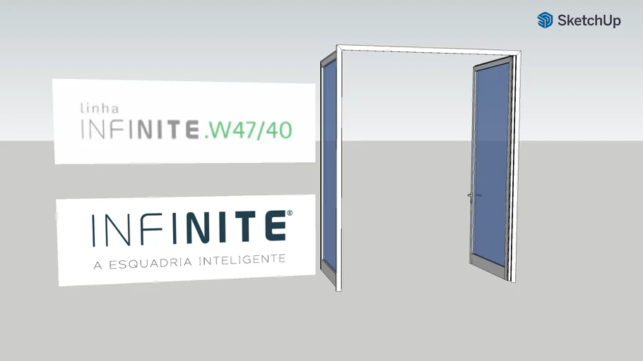 INFINITE.W47 Porta de Giro com 2 Folhas Aberta | 3D Warehouse