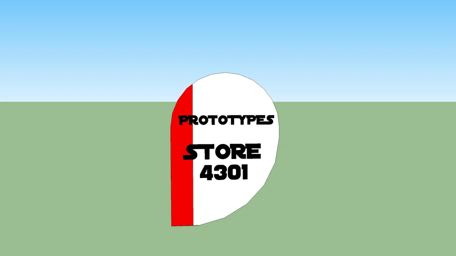 Prototype Store 4301 rack banner | 3D Warehouse