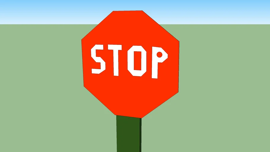 stop sign | 3D Warehouse