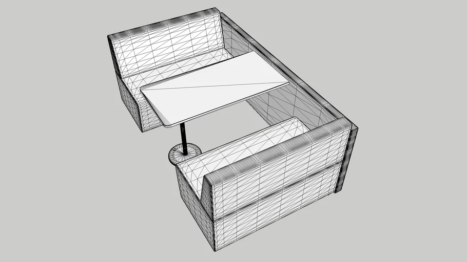 Pledge Dining Booth | 3D Warehouse