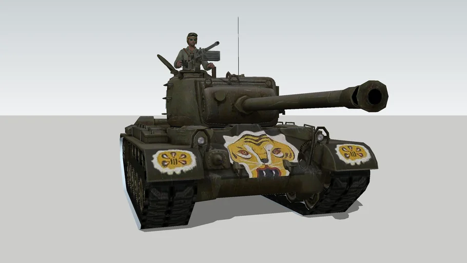 US Army M46 Patton Medium Tank - Korean War Set 01 | 3D Warehouse