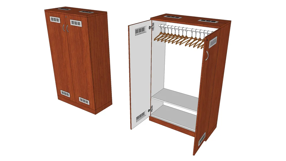 Custom-made Wardrobe with Aluminum Alloy Air Vent Grille | 3D Warehouse