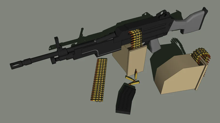 FN Minimi | 3D Warehouse