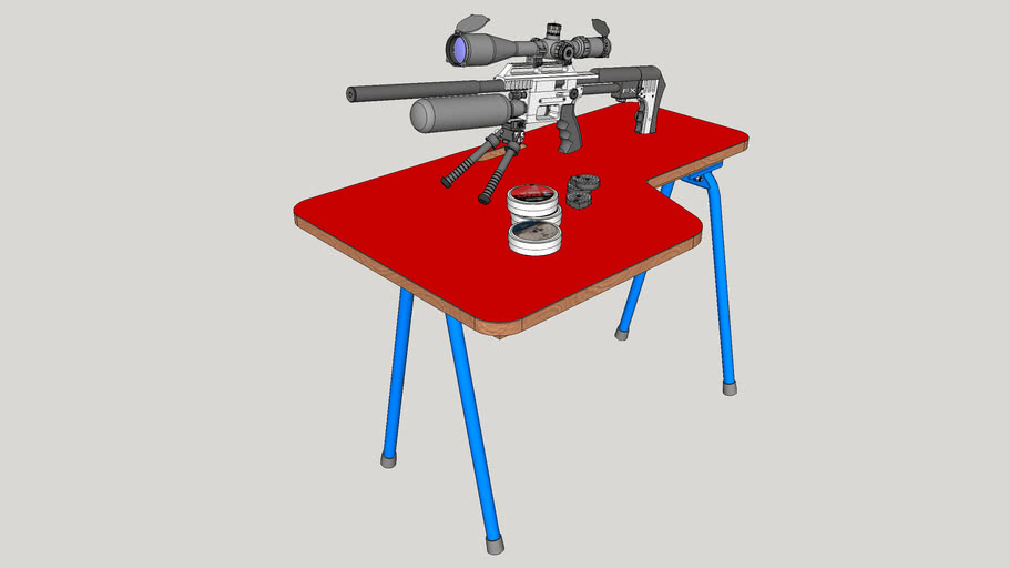 Airgun - FX Impact PCP - Shooting Table | 3D Warehouse