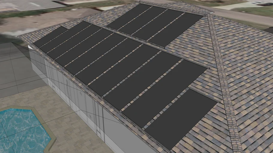 Tundra Homes Cove Model with Solar Pool Heating by Fafco Solar | 3D ...