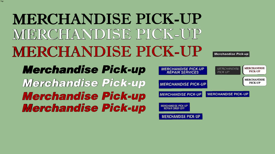 Miscellaneous Sears Signage (Merchandise Pick-Up) | 3D Warehouse