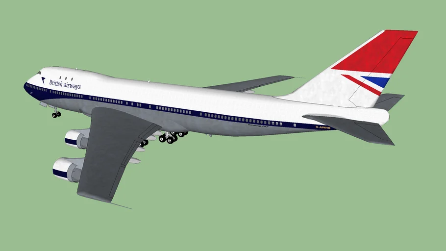 BOAC/British Airways Transition livery .2 G-AWNB Boeing 747-136 | 3D ...