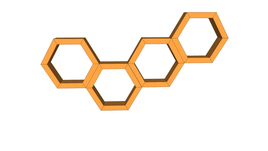 Hexagonal Shelving Wall Unit | 3D Warehouse