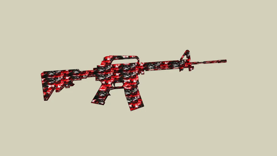 m4 carbine red tiger cammo | 3D Warehouse