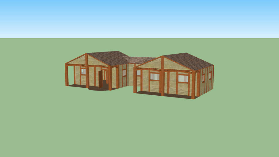 wood house with structure | 3D Warehouse