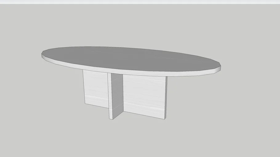 RECLAIMED ELM ELLIPTICAL OVAL – T-BASE | 3D Warehouse