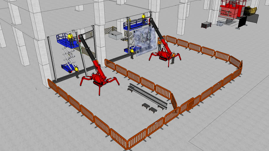 Ground floor stick system installation | 3D Warehouse