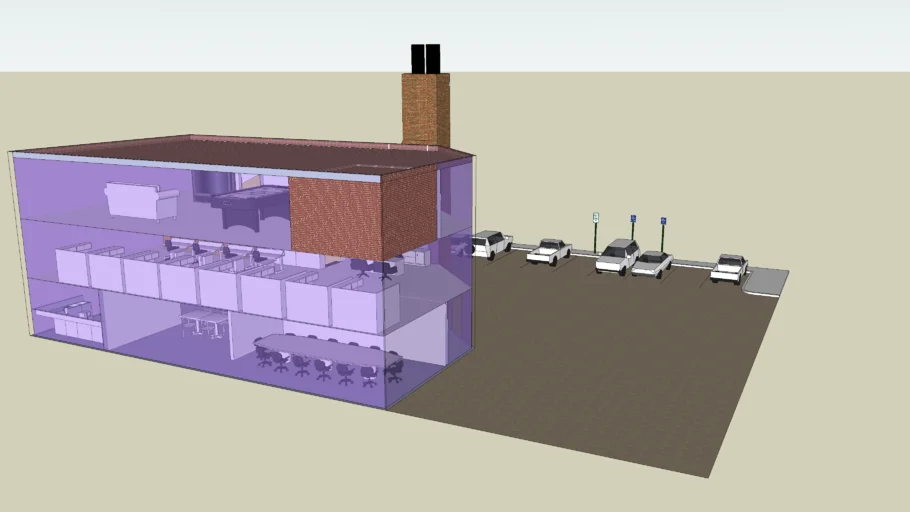 Glass Office Building (With Full Interior) | 3D Warehouse