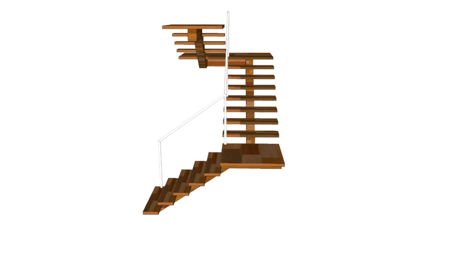 Escada de Madeira | 3D Warehouse