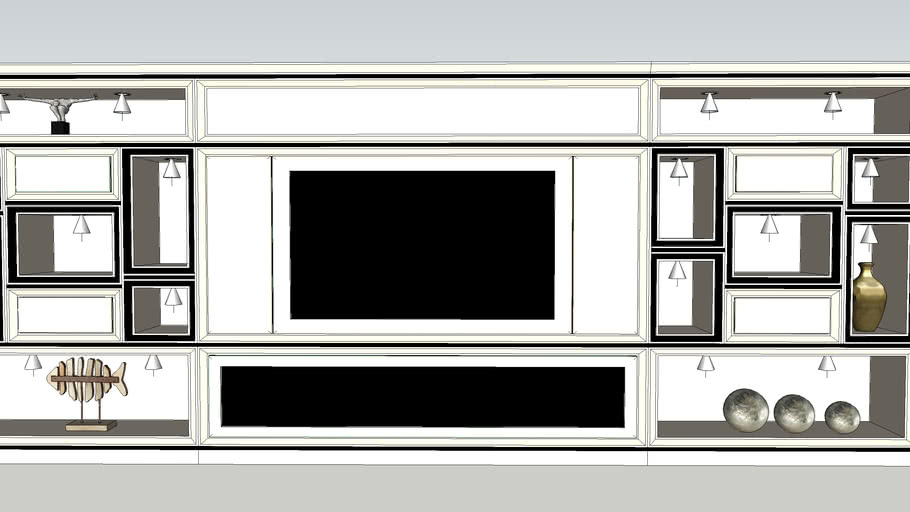 luxury tv unit design | 3D Warehouse