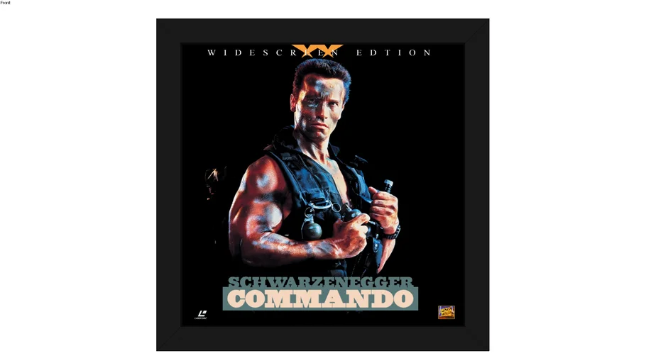 Framed Commando Widescreen Laserdisc Cover | 3D Warehouse