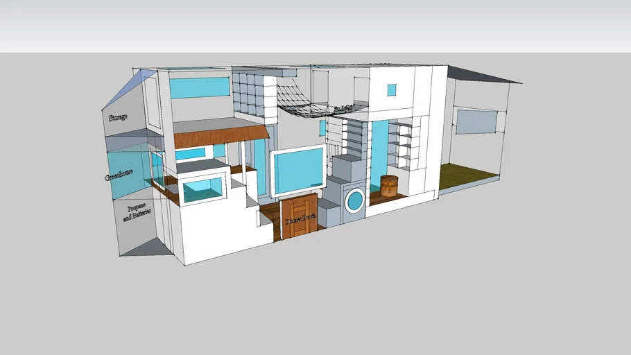 24 Foot Tiny House Trevett Pop-Out | 3D Warehouse