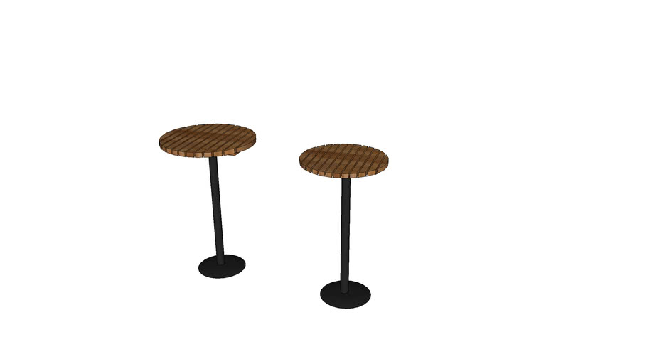 Mesa Alta Goa Madeira Redonda - Tidelli | 3D Warehouse