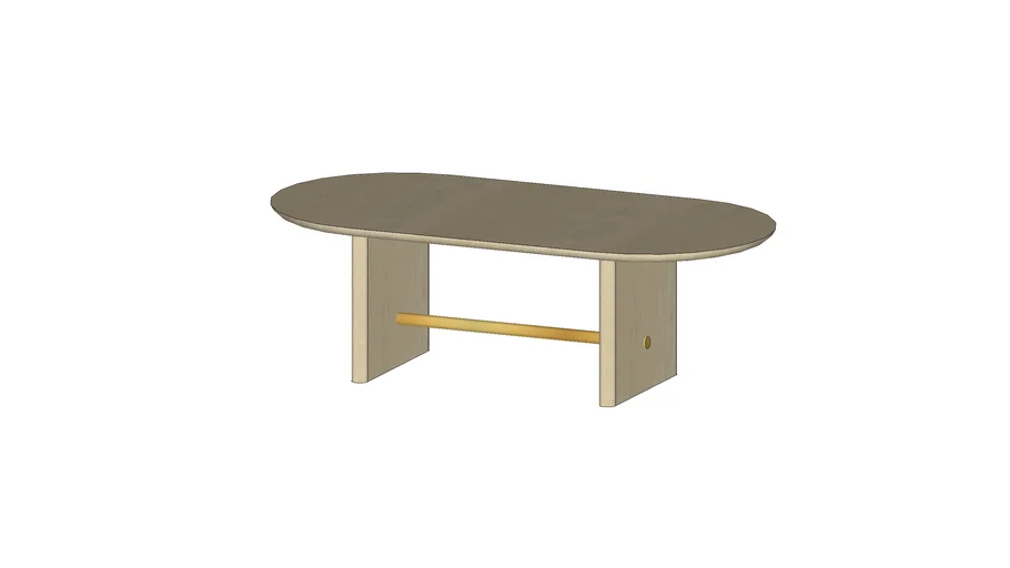 Crate and Barrel Oli Oval Dining Table | 3D Warehouse