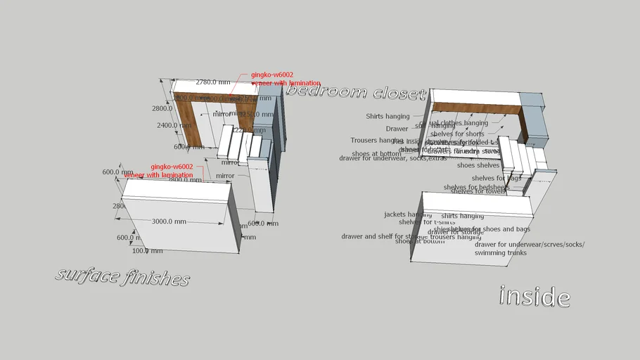 Villa 11 Master Bedroom Wardrobe | 3D Warehouse