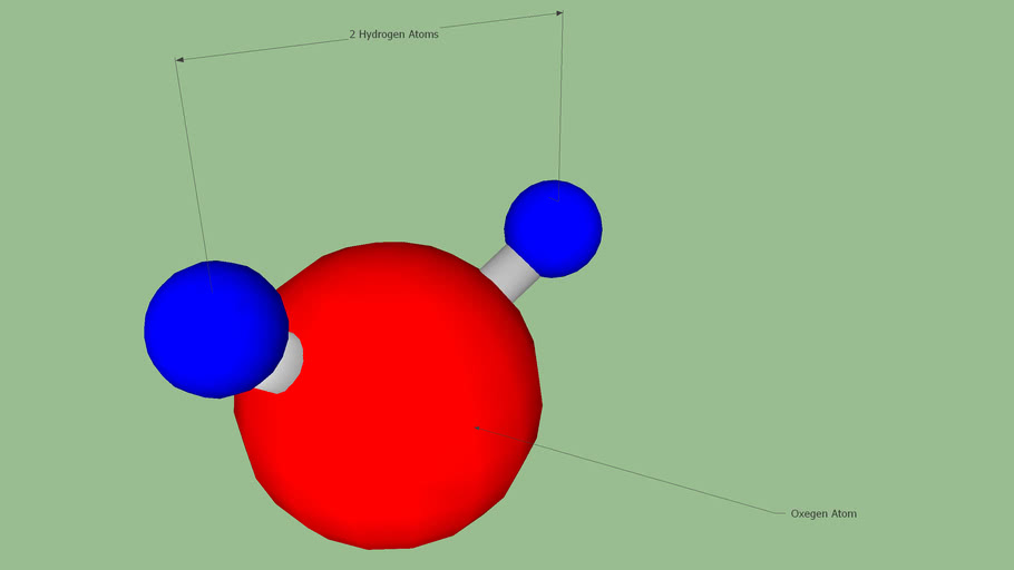 Water molecule | 3D Warehouse