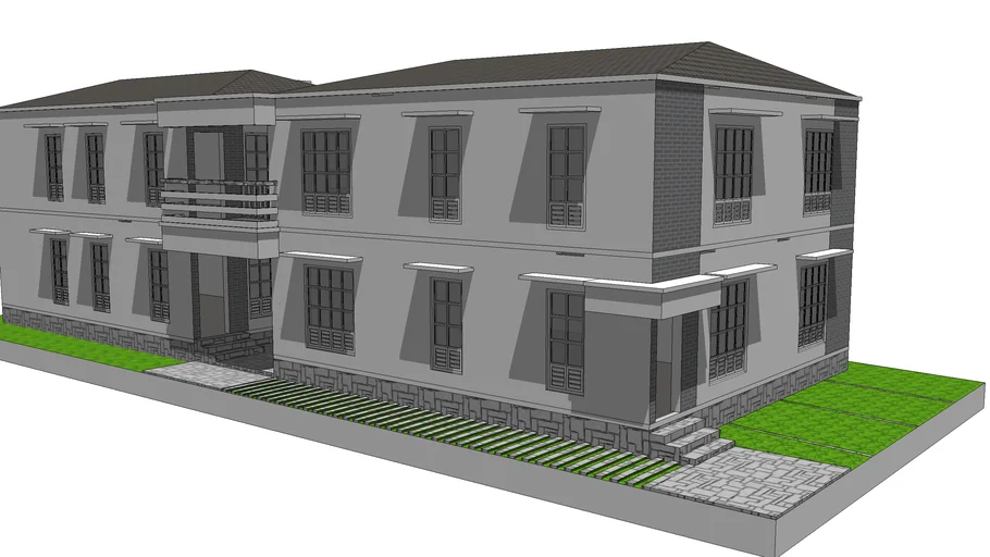 2 BED flat Model - Flat design | 3D Warehouse