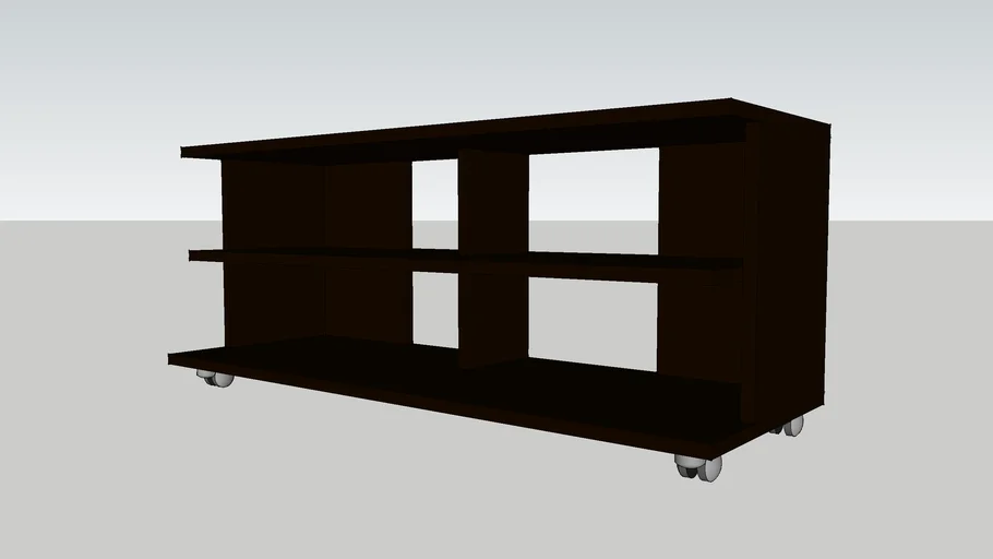 IKEA_BENNO_TV bench on castors_black-brown | 3D Warehouse
