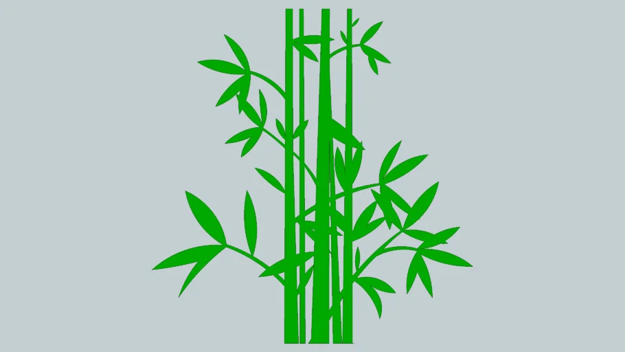 Bamboo 2d isolated Clean Bambu tree plant agaci | 3D Warehouse