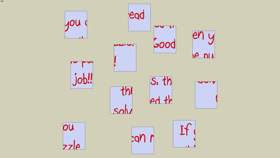 Word Puzzle with Square Pieces | 3D Warehouse