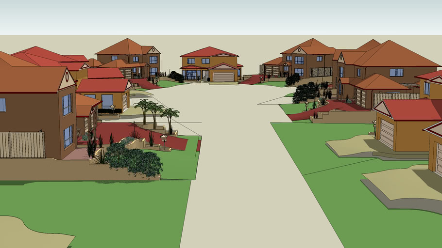 Suburban Cul de Sac | 3D Warehouse