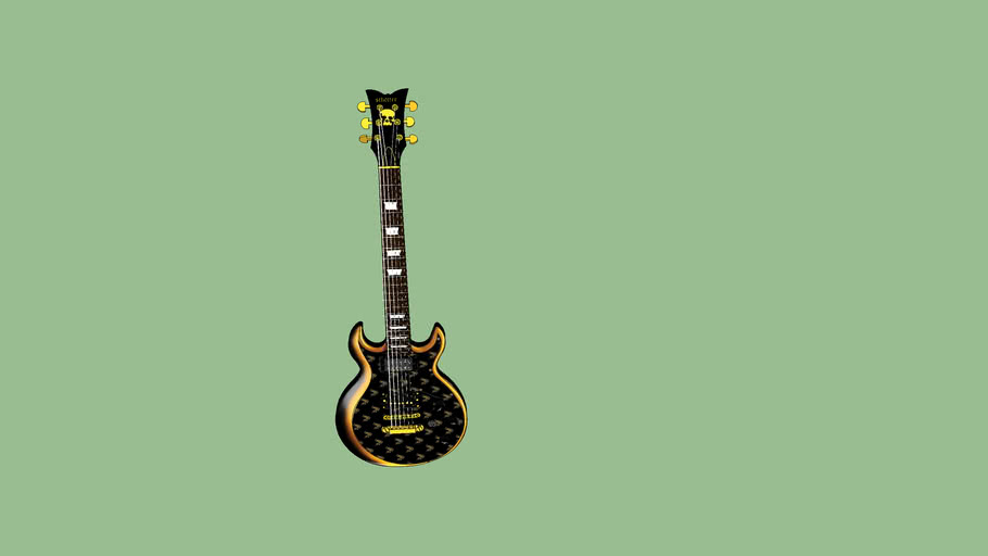 Schecter Zacky Vengeance Blade Metallic Gold Electric Guitar | 3D Warehouse