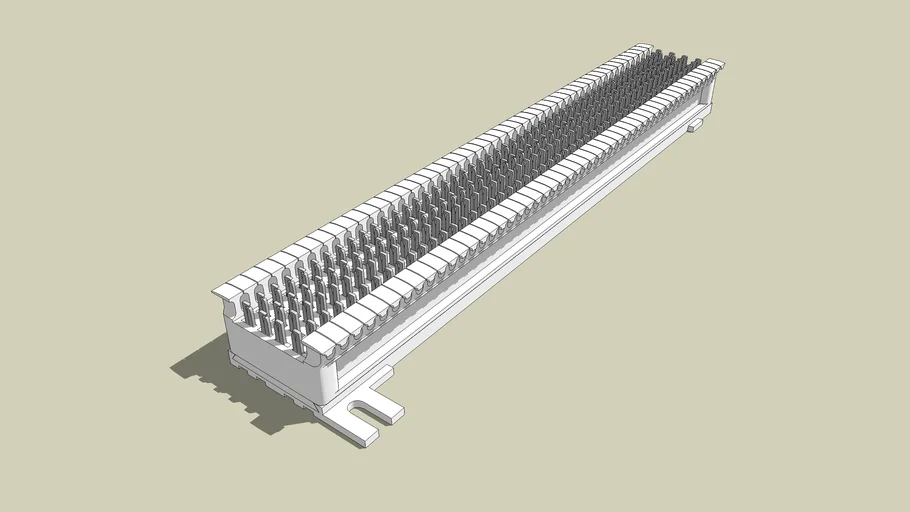 50 Pair Telecom Punchdown Block\Splice | 3D Warehouse